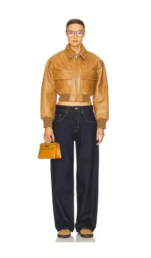 HELSA Leather Bomber Jacket
