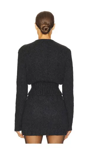HELSA Annabelle Cardigan - Dark Heather Grey