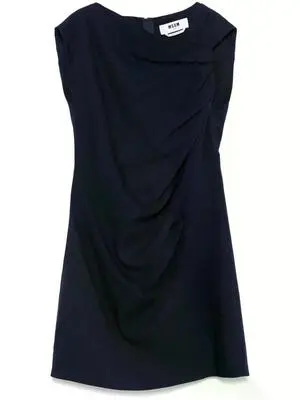 MSGM Twist-detail Mini Dress - Blue