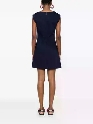 MSGM Twist-detail Mini Dress - Blue