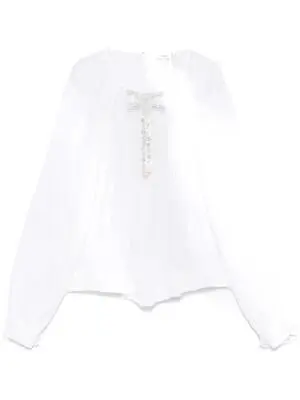 FORTE_FORTE Bead-detail Shirt