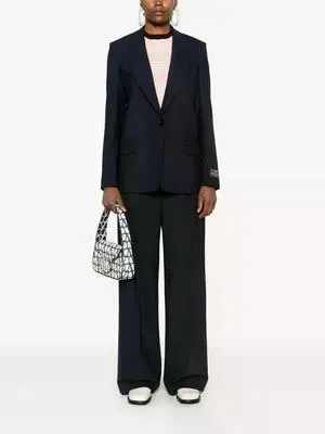 MSGM Logo Waistband Palazzo Trousers