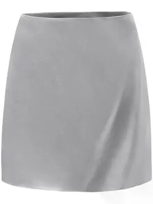 Alejandra Alonso Rojas Satin Mini Skirt - Silver