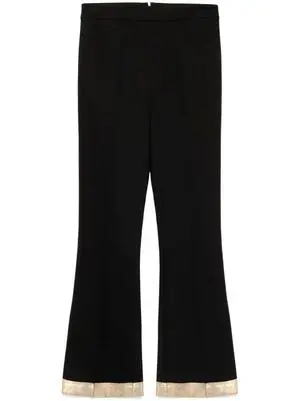 Cynthia Rowley Gold-hem Flare Trousers