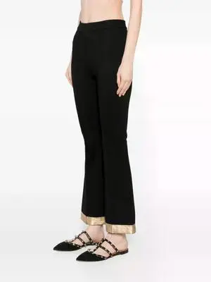 Cynthia Rowley Gold-hem Flare Trousers