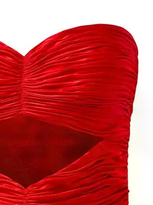 Alejandra Alonso Rojas Cut-out Bustier Top - Red