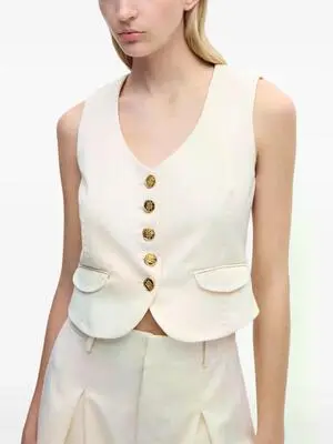Alejandra Alonso Rojas Wool Vest - Neutrals