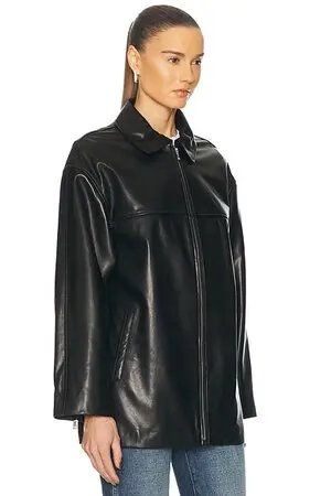 Nour Hammour Layne Sleek Leather Jacket