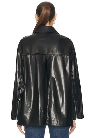 Nour Hammour Layne Sleek Leather Jacket