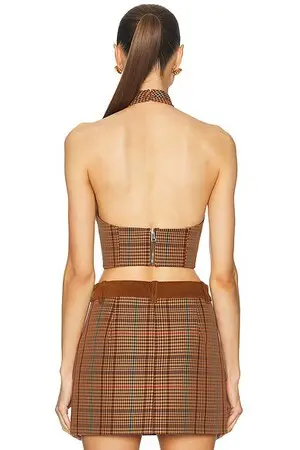 AREA Crystal Halter Top
