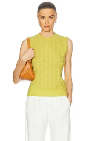 Guest In Residence Cashmere Cable Vest