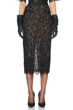 HELSA The Lace Midi Skirt