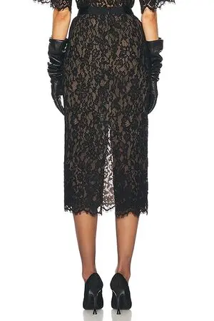 HELSA The Lace Midi Skirt