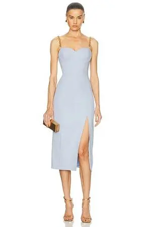 Carolina Herrera Chain Strap Midi Dress