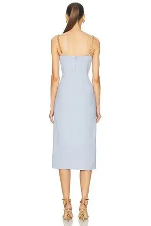 Carolina Herrera Chain Strap Midi Dress