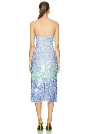 Carolina Herrera Strapless Midi Dress
