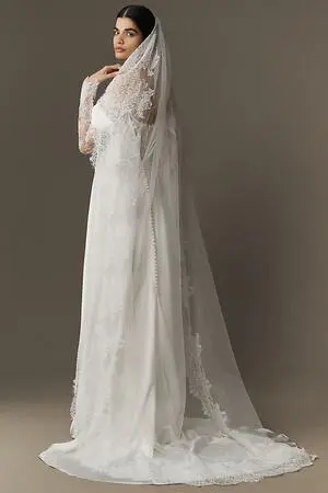 Watters Harlow Cathedral Veil - Ivory