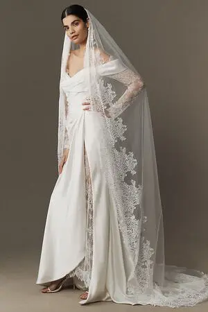 Watters Harlow Cathedral Veil - Ivory