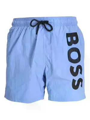 BOSS Logo-print Swim Shorts - Blue