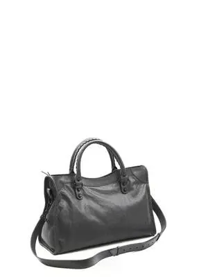 Balenciaga Medium Le City Leather Bag - Grey