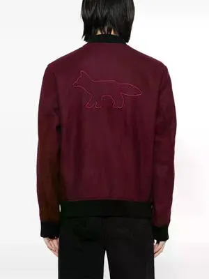 Maison Kitsuné Logo-embroidered Bomber Jacket