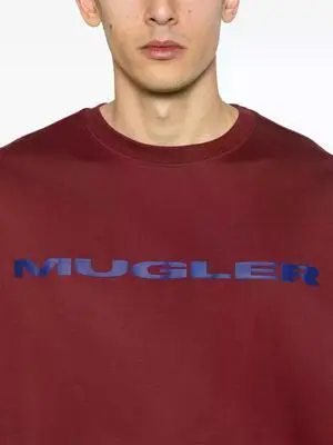 MUGLER Logo-appliqué T-shirt