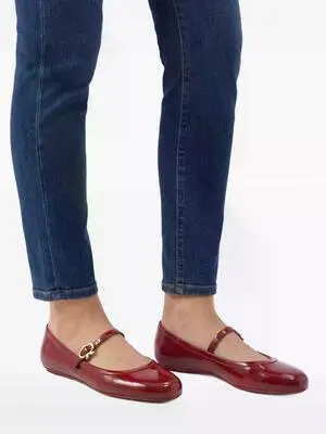GIANVITO ROSSI Carla Ballerinas - Red