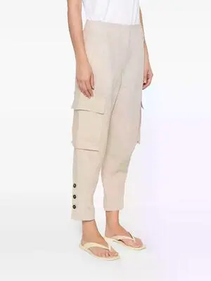 Brunello Cucinelli Linen Cargo Trousers - Neutrals