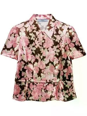 Prada Floral-print Satin Shirt