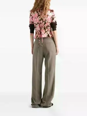 Prada Floral-print Satin Shirt