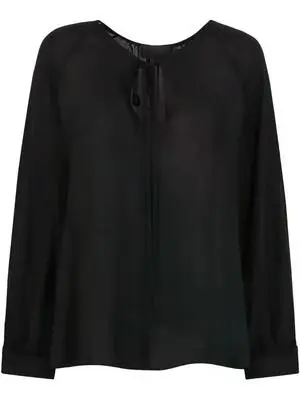 Nili Lotan Tie Detailed Blouses