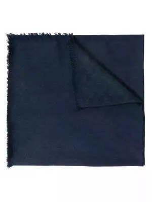 Max Mara Monogram-jacquard Scarf - Blue