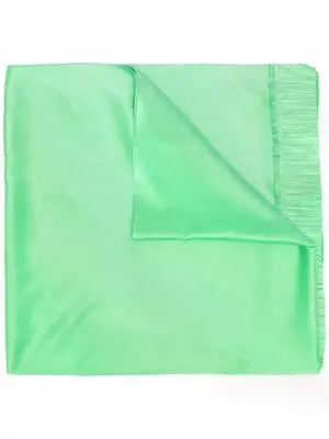 MARIA LUCIA HOHAN Fringed-edge Stole - Green