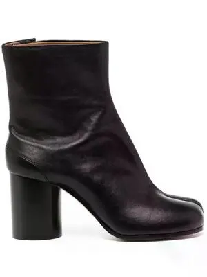MAISON MARGIELA Tabi Leather Ankle Boots - Black