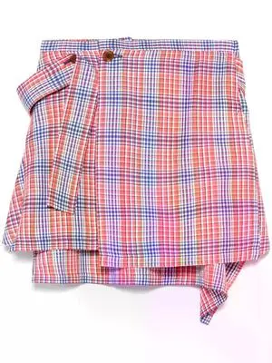 Tattersall/windowpane Checks Bottoms For Women