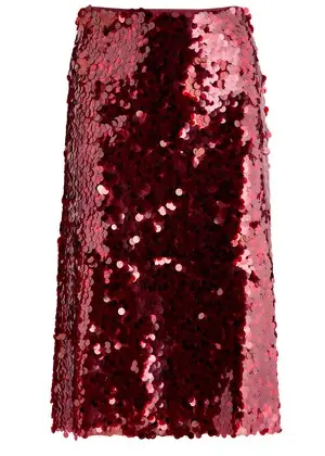 Vince Sequin-embellished Tulle Midi Skirt