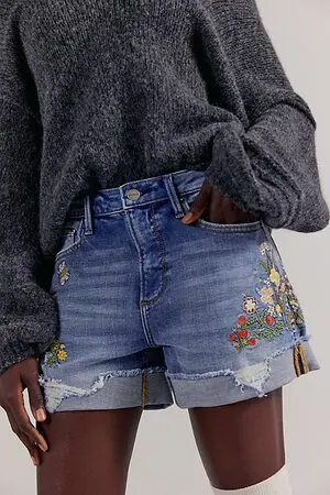 DRIFTWOOD Frannie Denim Shorts - Floral Fields