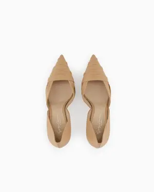 Giorgio Armani Nappa Leather Court Shoes - Beige