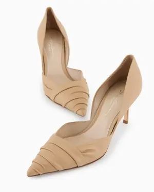 Giorgio Armani Nappa Leather Court Shoes - Beige