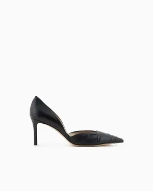 Giorgio Armani Nappa Leather Court Shoes - Black