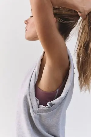 Free People Flutter Tank Top - Grey