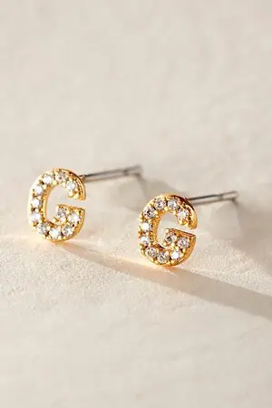 BRENDA GRANDS Initial Stud Earrings - G