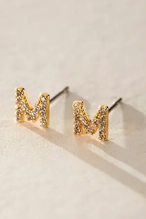 BRENDA GRANDS Initial Stud Earrings - M