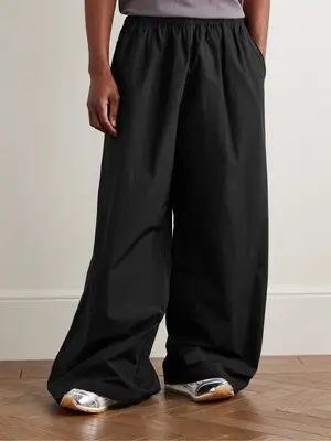 Acne Studios Wide-leg Cotton And Nylon-blend Trousers
