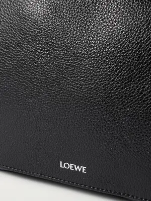 Loewe Pebble Xs Full-grain Leather Messenger Bag - Black