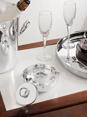 Christofle Vertigo Small -plated Caviar Serving Set