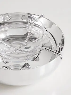 Christofle Vertigo Small -plated Caviar Serving Set