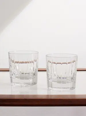 Christofle Iriana Set Of Two Crystal Old Fashioned Glasses - Neutrals