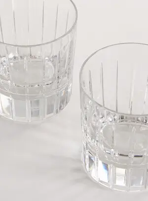 Christofle Iriana Set Of Two Crystal Old Fashioned Glasses