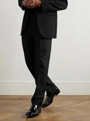 Saint Laurent Vadim Glossed-leather Derby Shoes